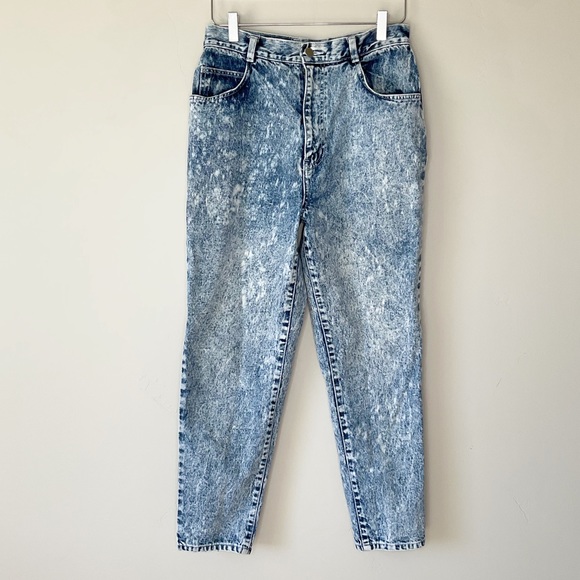 Vintage | Jeans | Vintage Cristina Acid Wash Ankle Zip Rigid Denim 8s ...